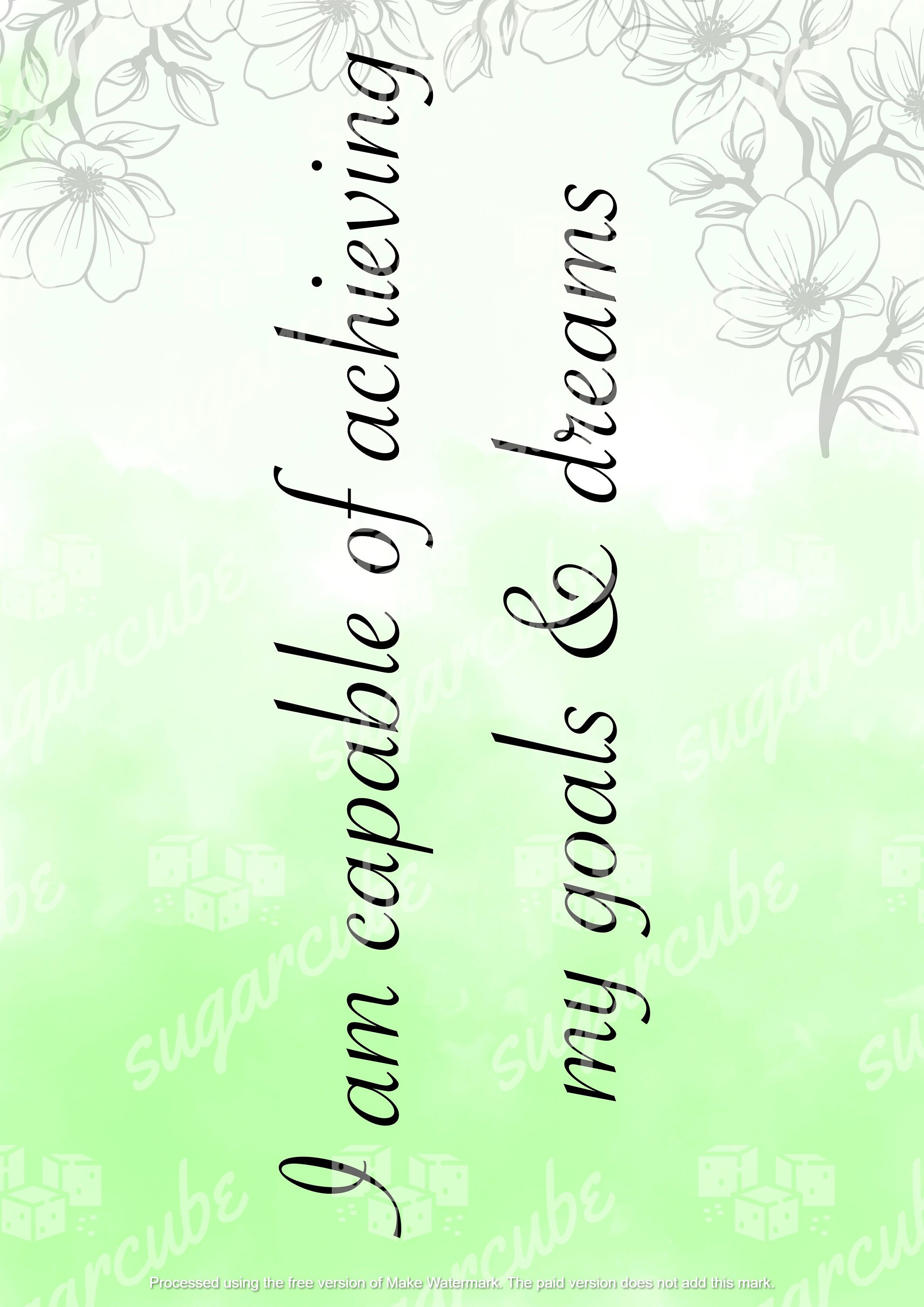 Watercolor Affirmation Cards Set - Bundle 2, Printable Affirmation ...
