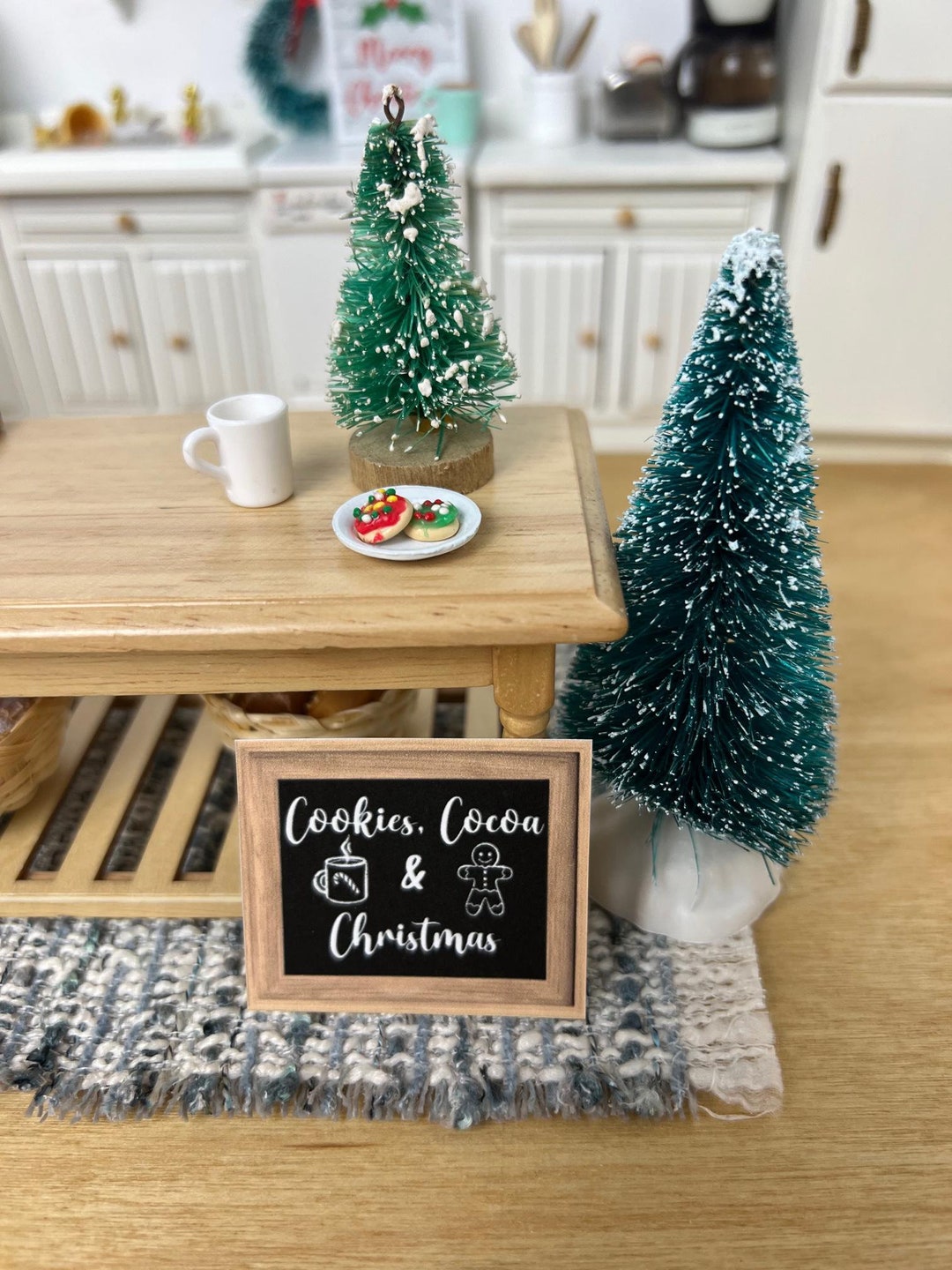 6 Christmas Signs, Miniature Dollhouse 1:12 Scale - Etsy