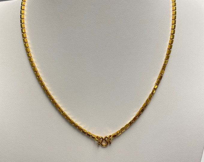 24K .9999 Thai Baht Gold Box Link Chain - Etsy