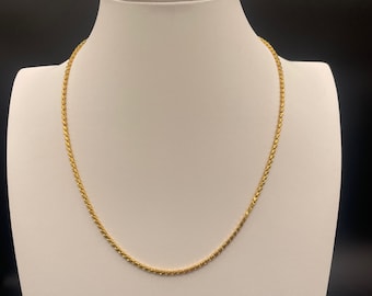 24K .999 Thai Baht Gold Chain Necklace Angular Box and Chain Link 15g ...
