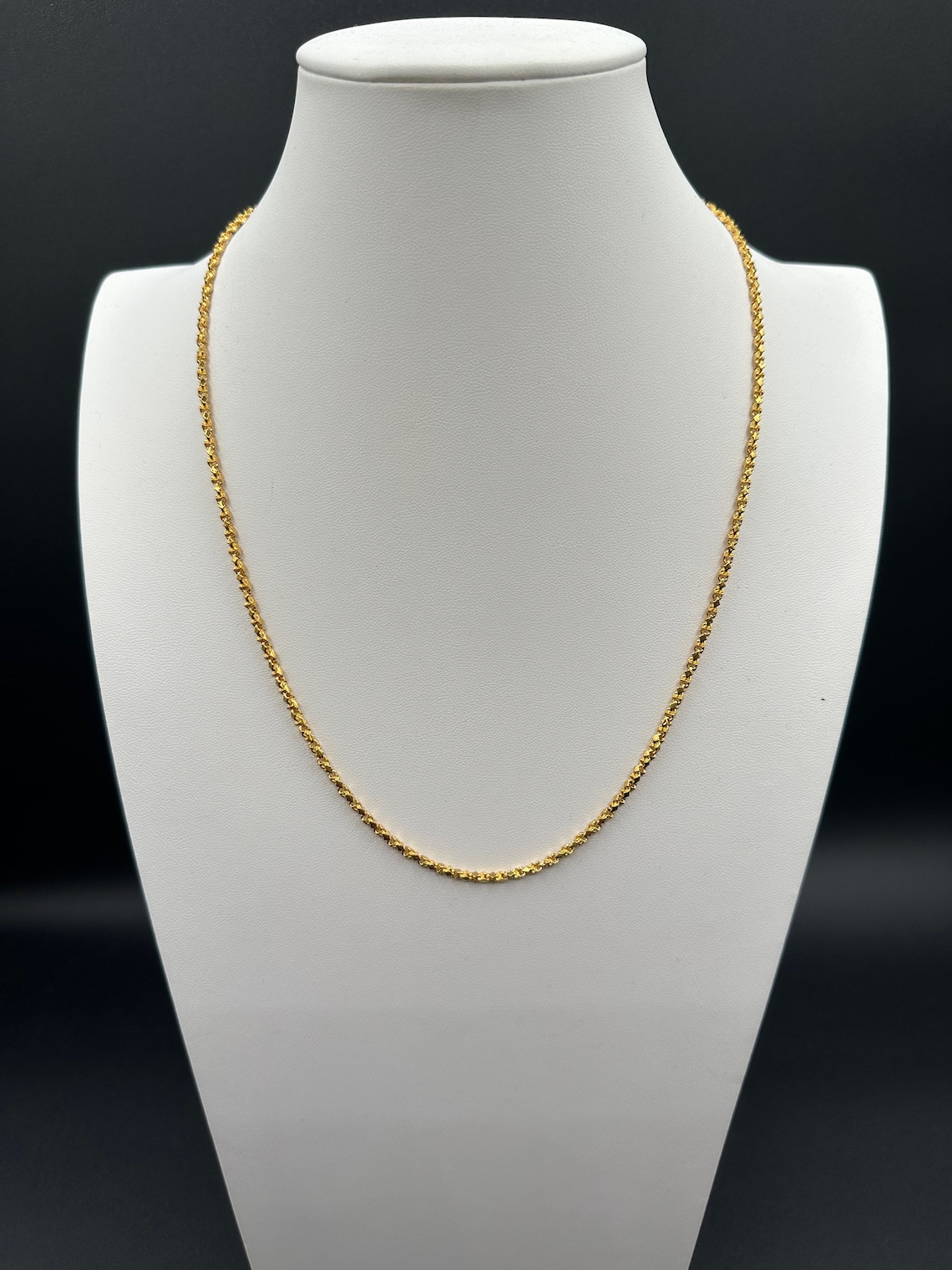 24K .9999 Yellow Gold Thai Baht Diamond Shape Link Chain - Etsy