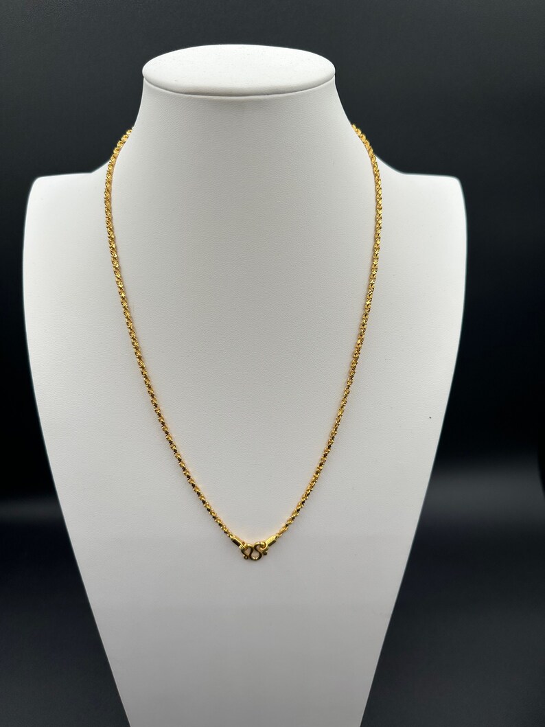 24K .9999 Yellow Gold Thai Baht Diamond Shape Link Chain - Etsy