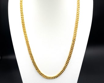 24K 980 Pure Gold Cuban Link Chain Necklace 20'' - Etsy