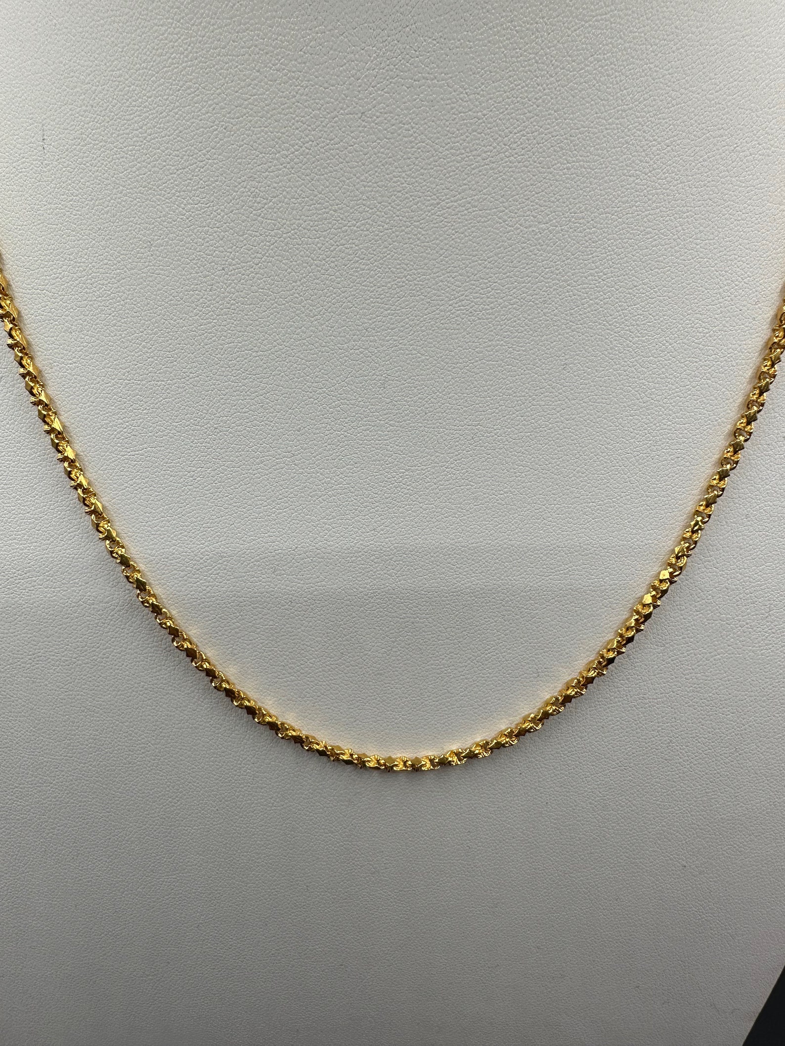 24K .9999 Yellow Gold Thai Baht Diamond Shape Link Chain - Etsy