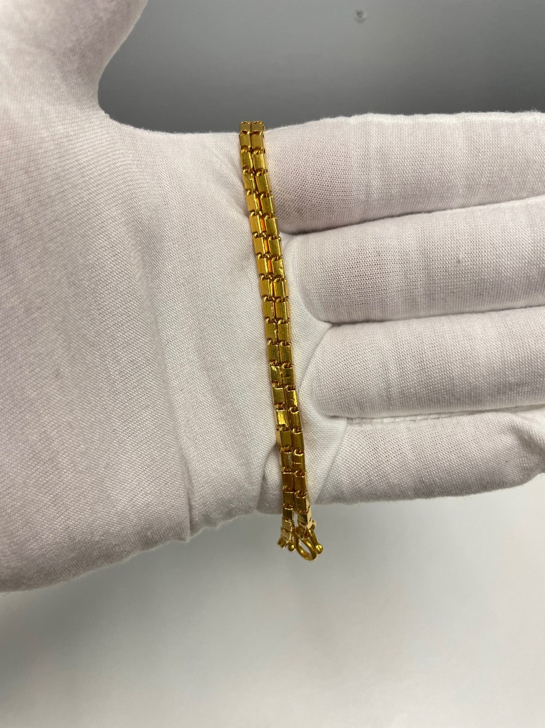 24K .9999 Thai Baht Gold Box Link Chain - Etsy