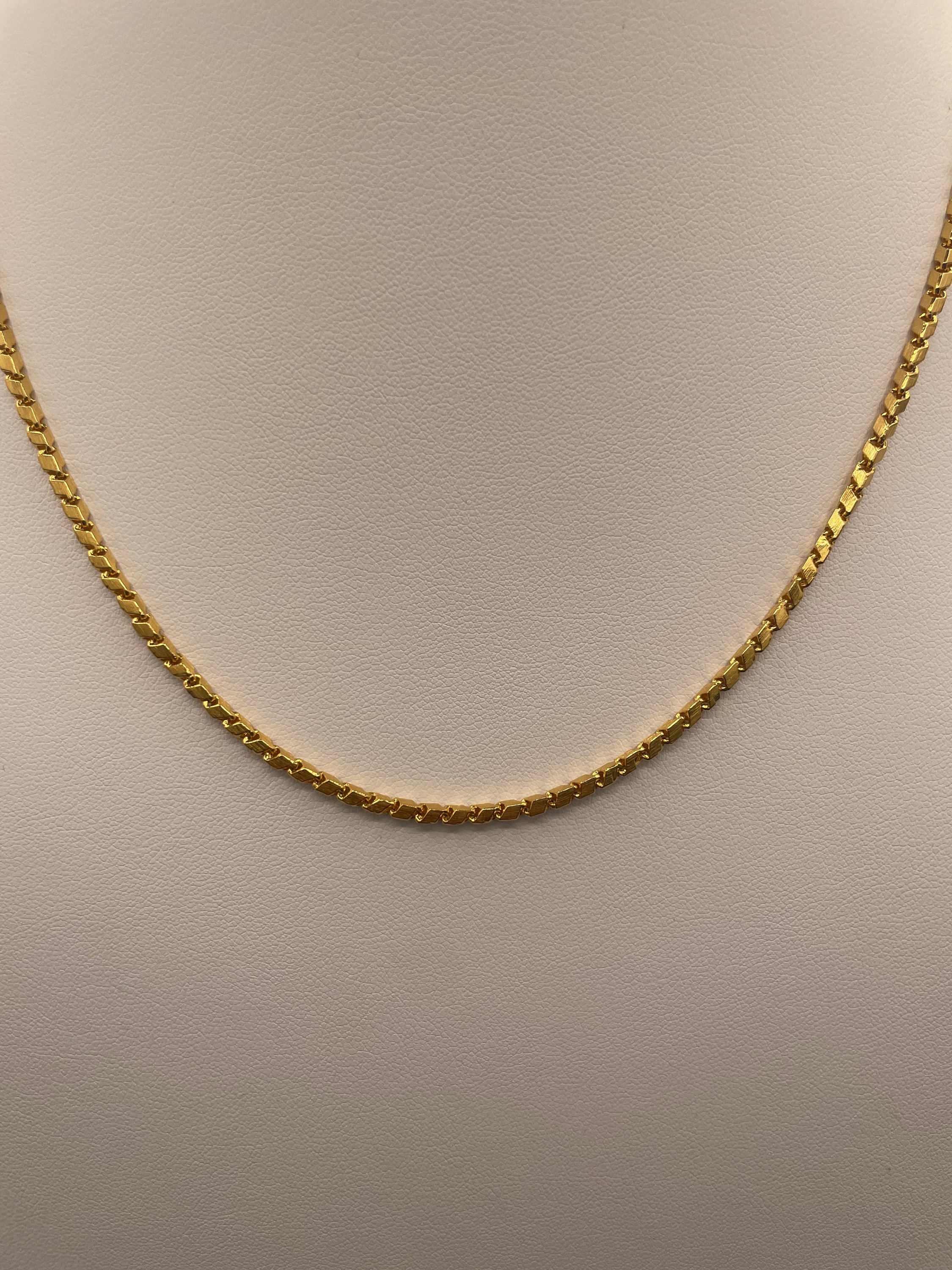 24K Thai Baht Gold Angular Square Link Chain 22.5g/30g - Etsy