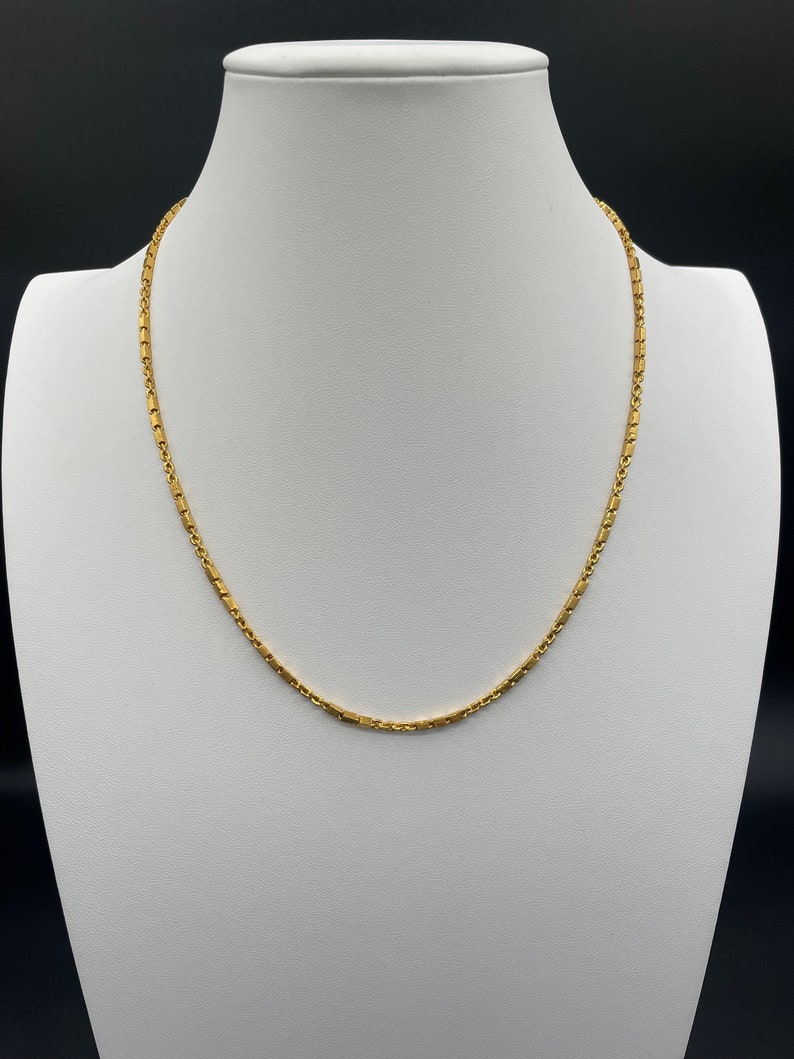 24k Thai Baht Solid Gold Box and Chainlink Necklace 15, 18.75, 22.5g - Etsy