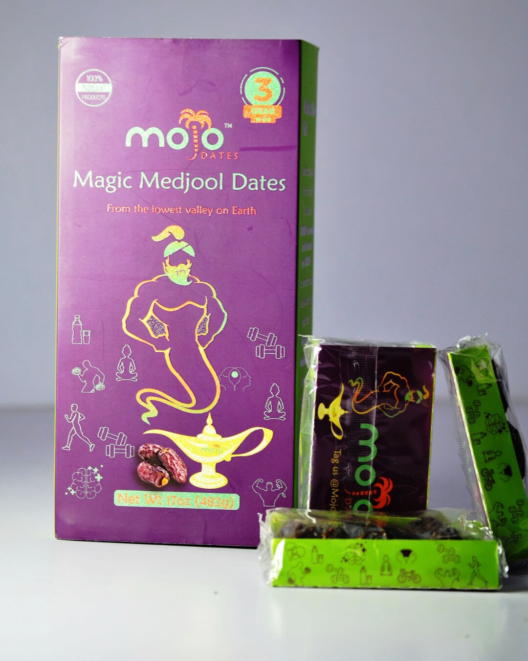 Mojo Magic Medjool Dates, 8 Counts 3 Grab N Go 17 0z 482g Farm Fresh ...