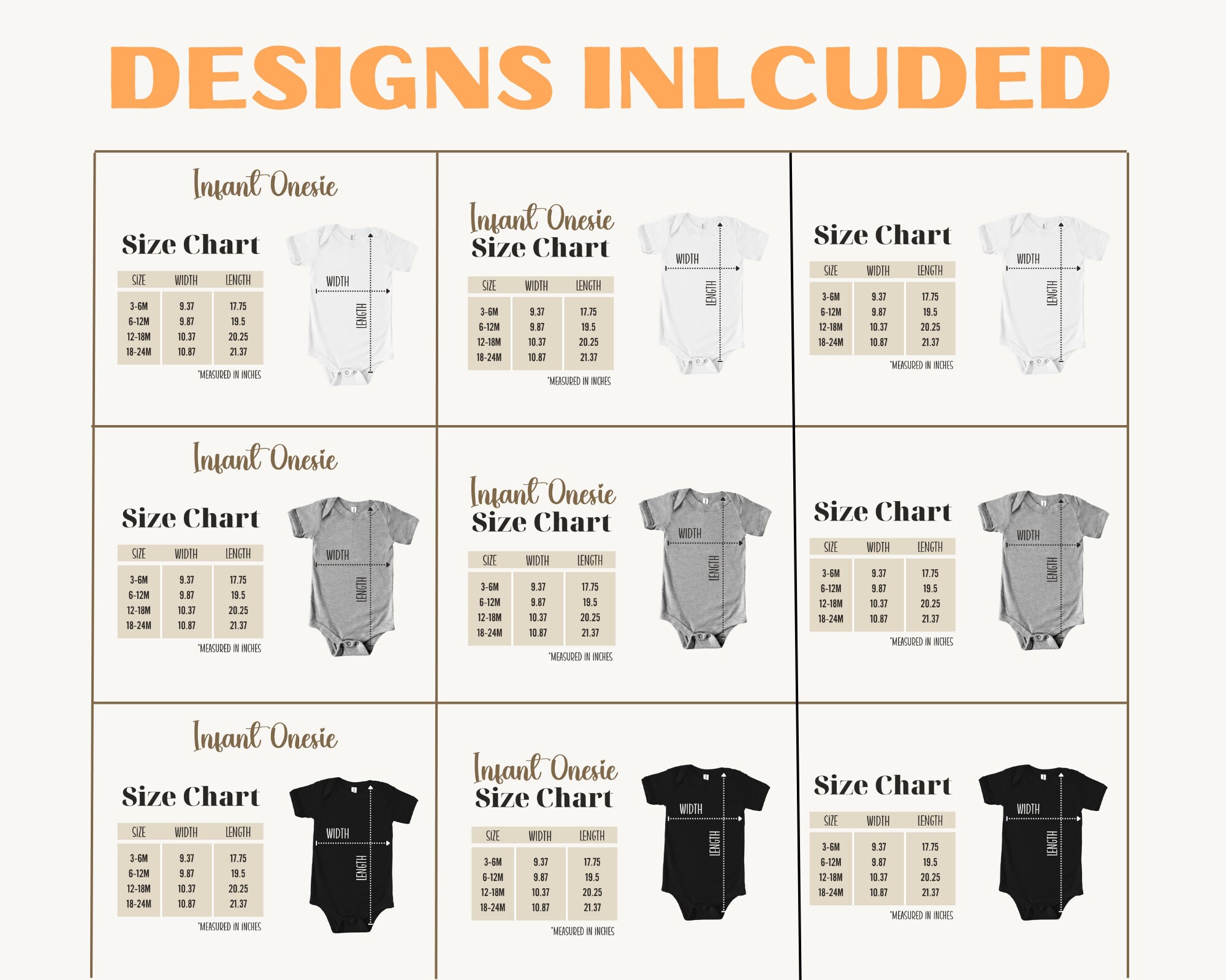 Bella Canvas 100b Size Chart, 100b Size Chart, Bella Canvas Onesie Size ...
