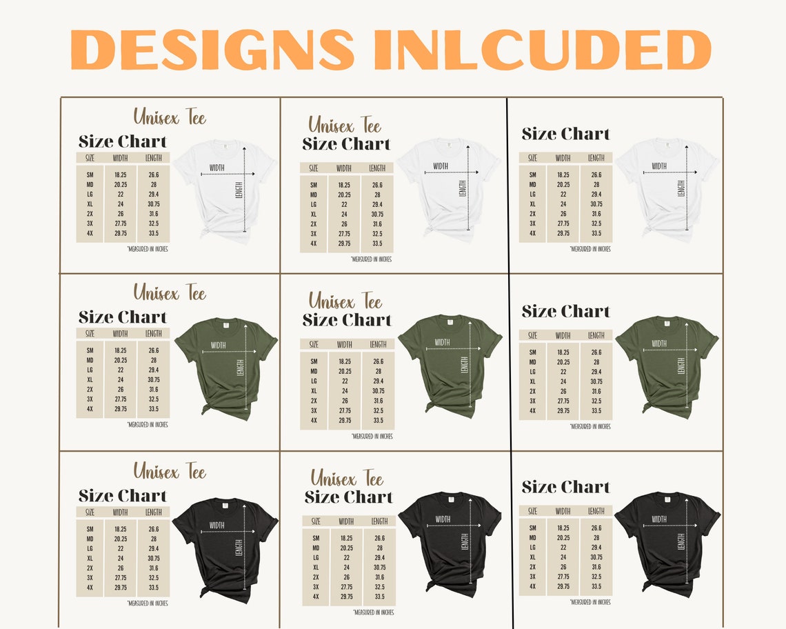 Comfort Colors 1717 Size Chart, 1717 Size Chart, Cc1717 Size Chart ...