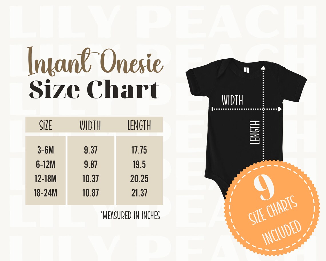 Bella Canvas 100b Size Chart, 100b Size Chart, Bella Canvas Onesie Size ...