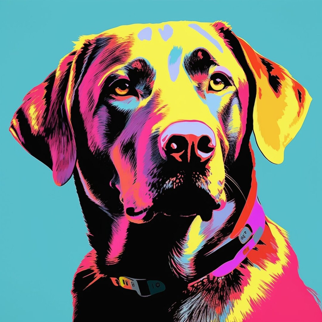Lab Pop: A Colorful Tribute to Labrador Retrievers in Warhol's Style - Etsy
