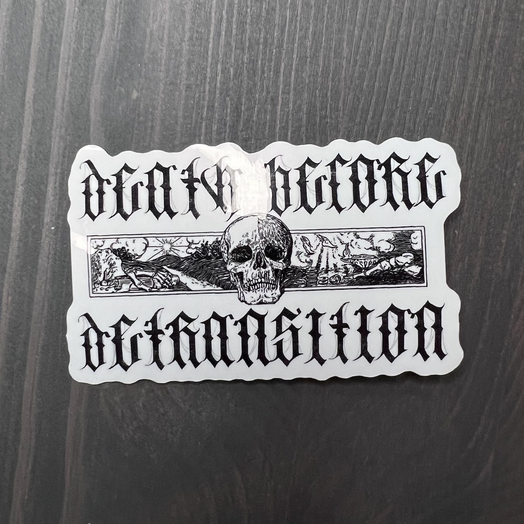 Death Before Detransition Glossy Sticker - Etsy