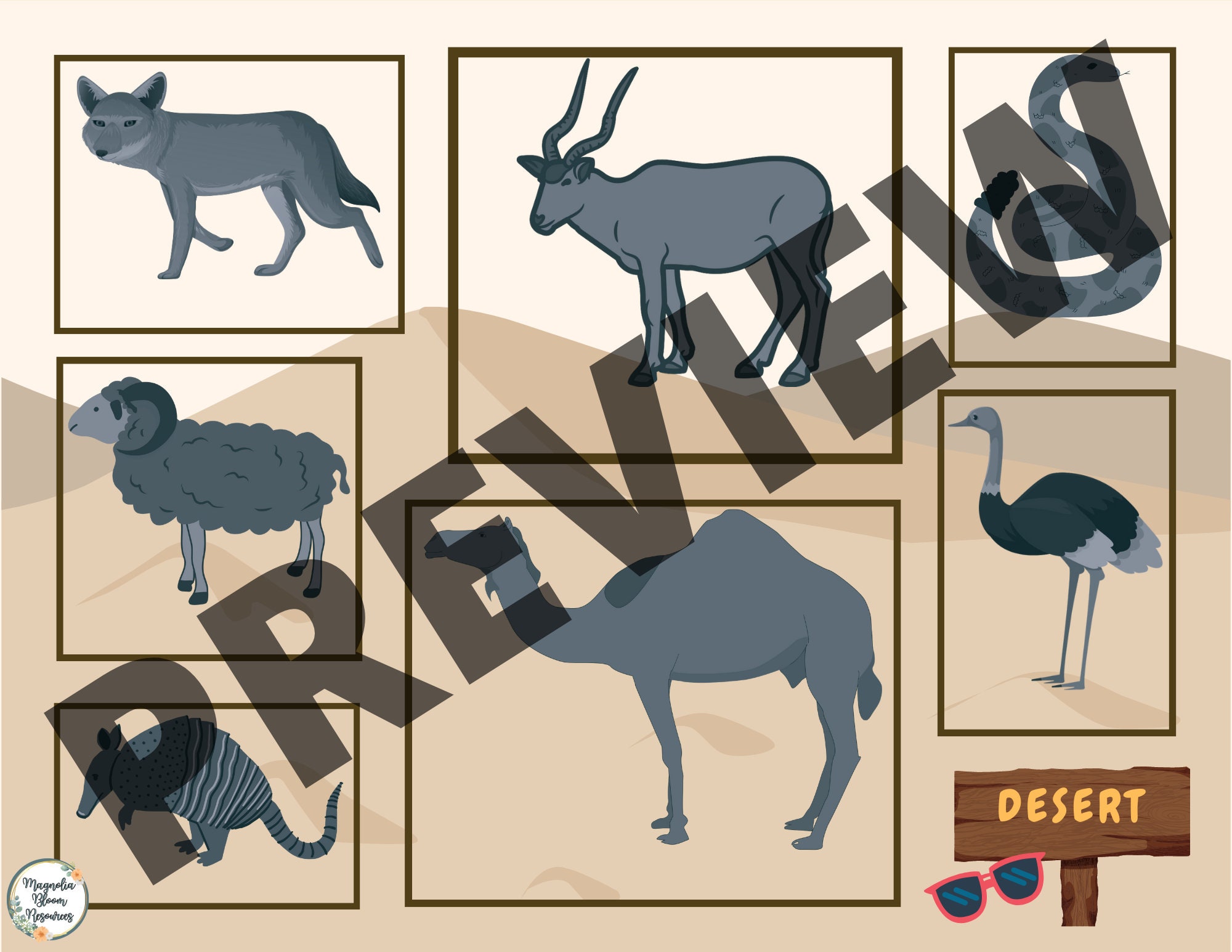 Safari Animals Activity Pages - Etsy