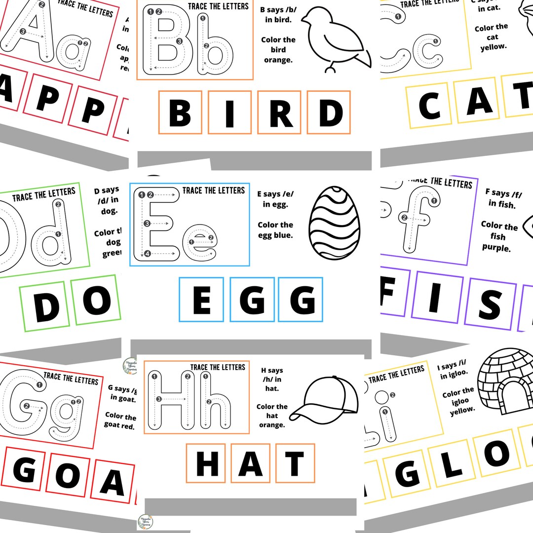 Alphabet Mats PDF - Etsy