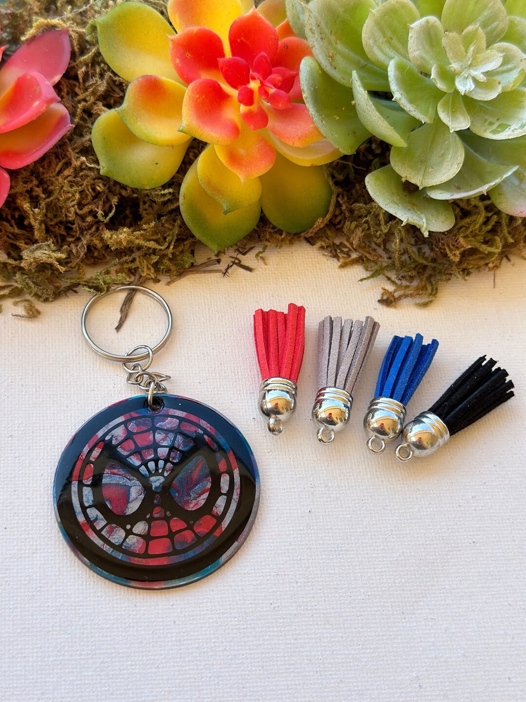 Spider-man Keychain - Etsy