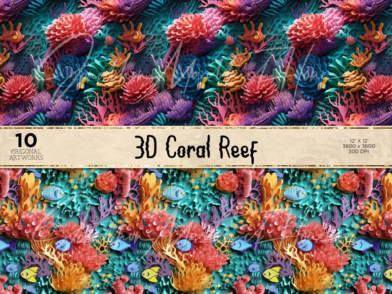 10 3D Coral Reef | Coral Reef Background Coral Reef Pattern Coral ...