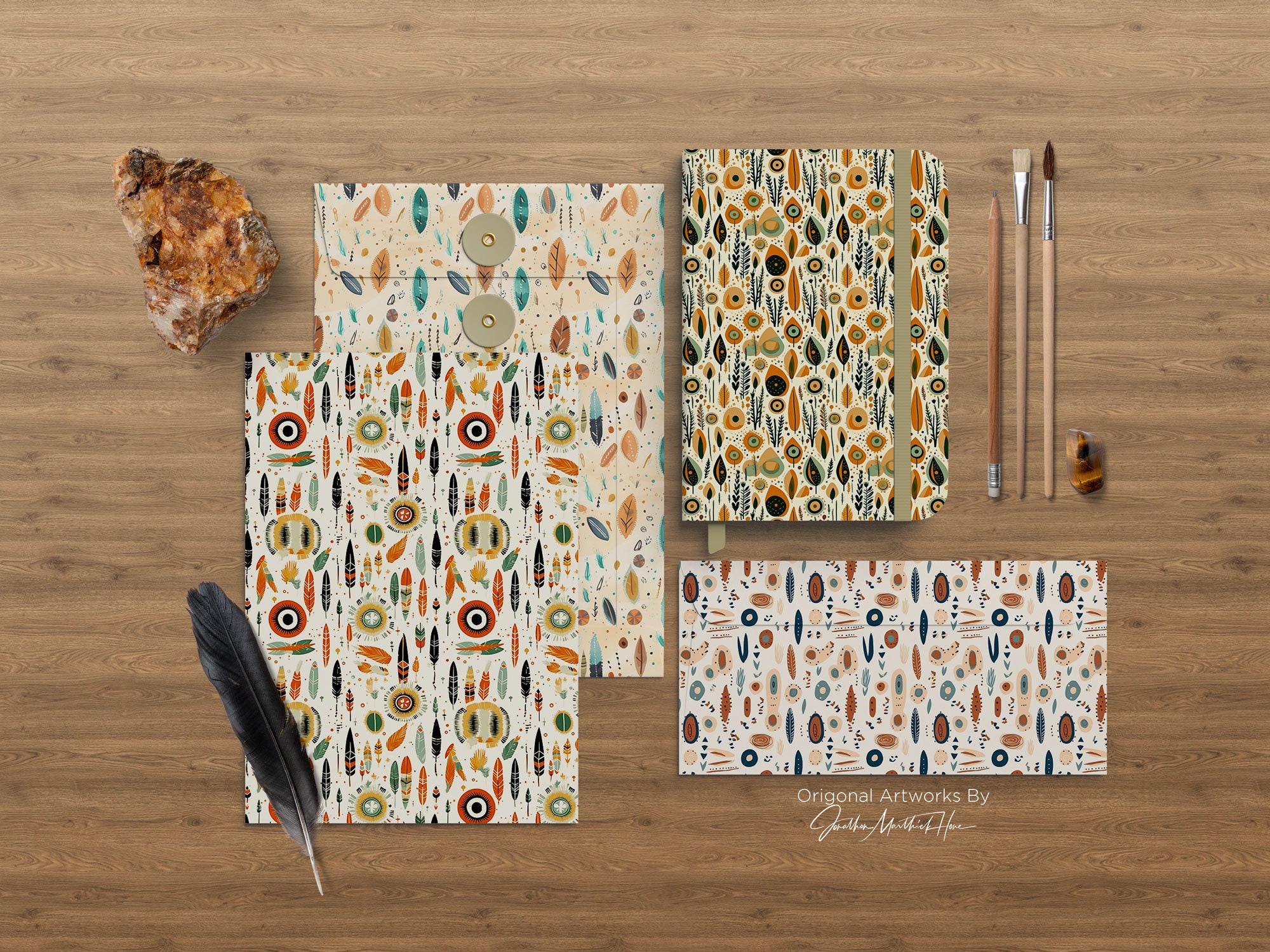 Boho Sahara | 10 Seamless Prints, Boho Digital Paper, Desert Repeating ...