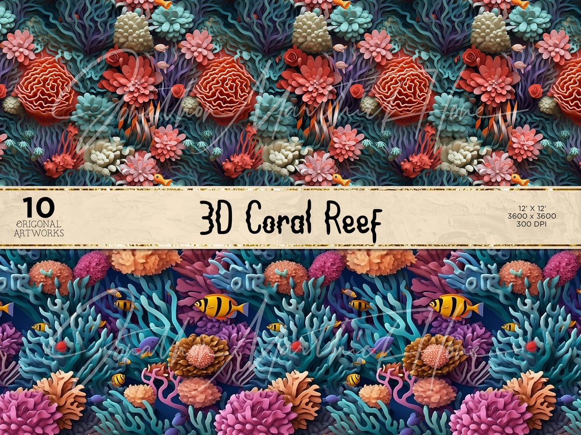 10 3D Coral Reef | Coral Reef Background Coral Reef Pattern Coral ...