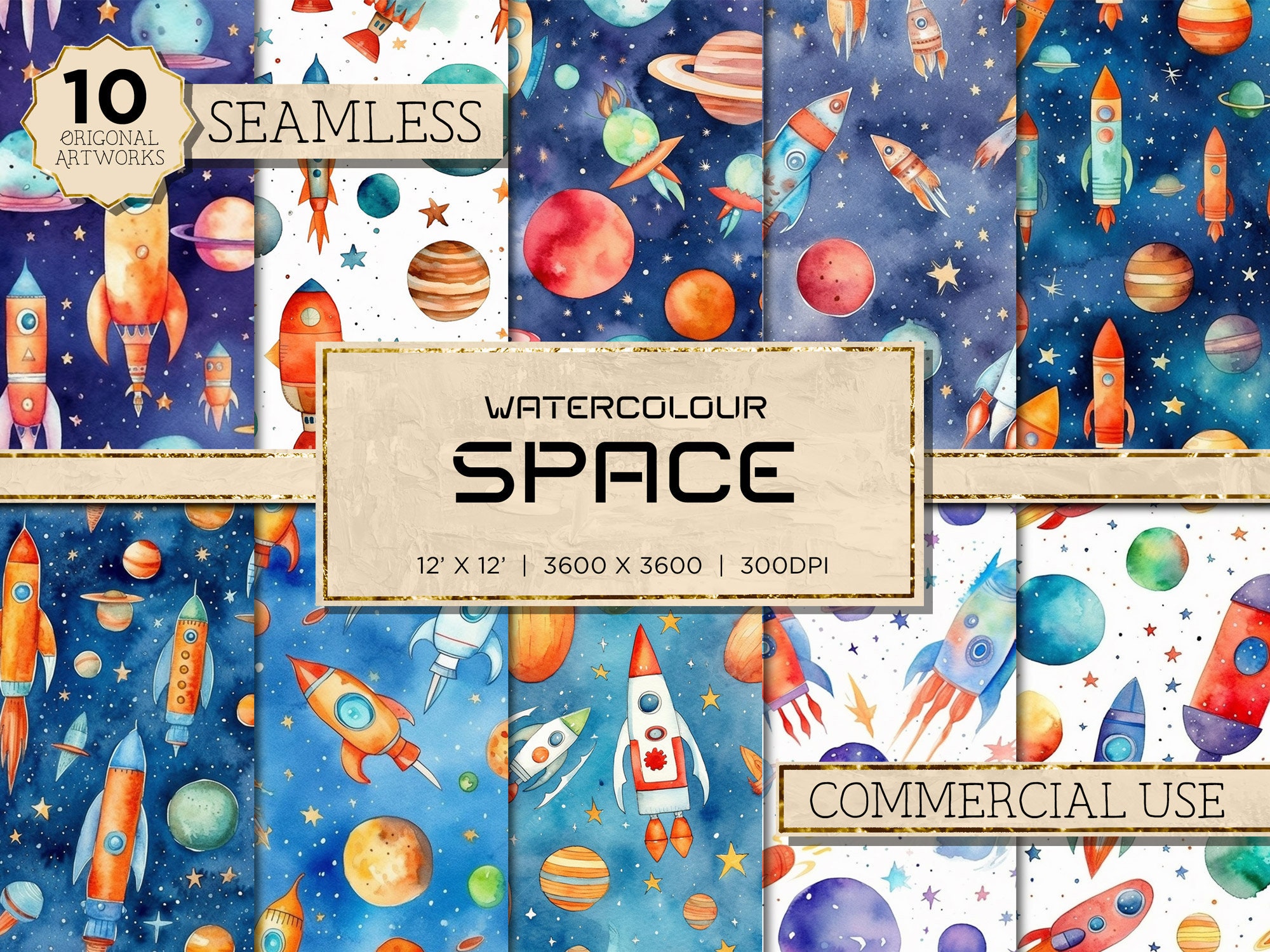 10 Watercolour Space | Space Background Space Wallpaper Space Seamless ...