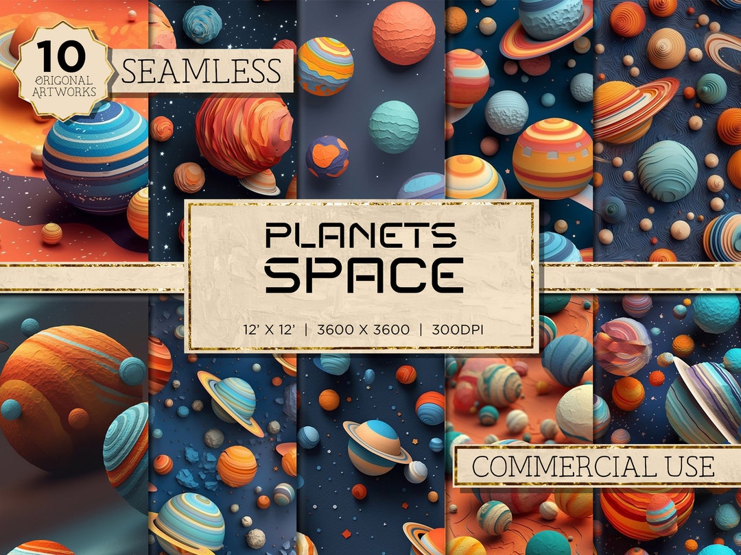 10 Space Planets | Space Background Space Wallpaper Space Seamless ...