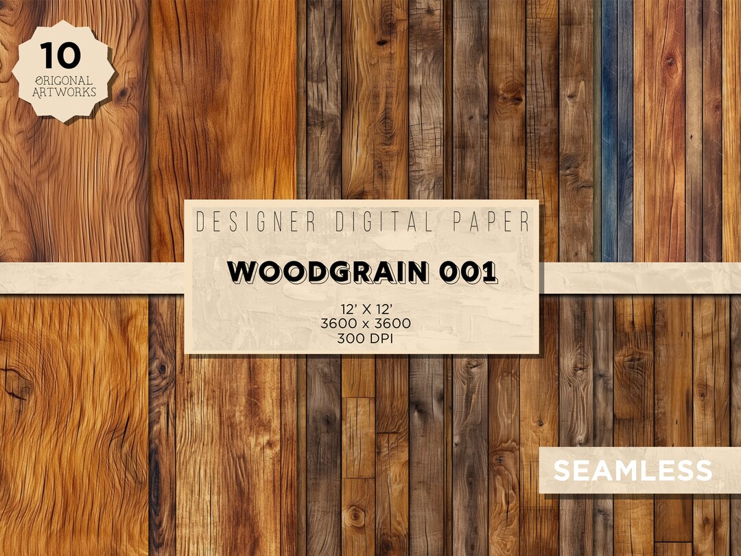 10 Wood Grain Seamless 001 | Wood Grain Digital Paper Wood Digital ...