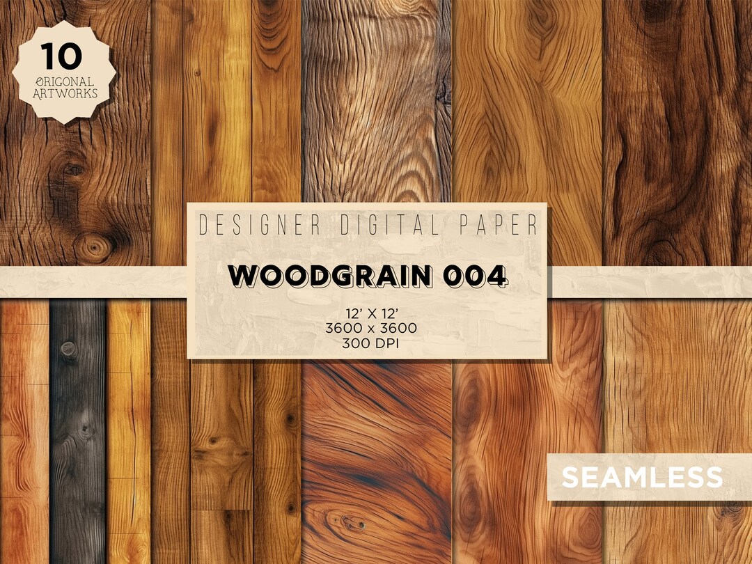 10 Wood Grain Seamless 004 | Wood Grain Digital Paper Wood Digital ...