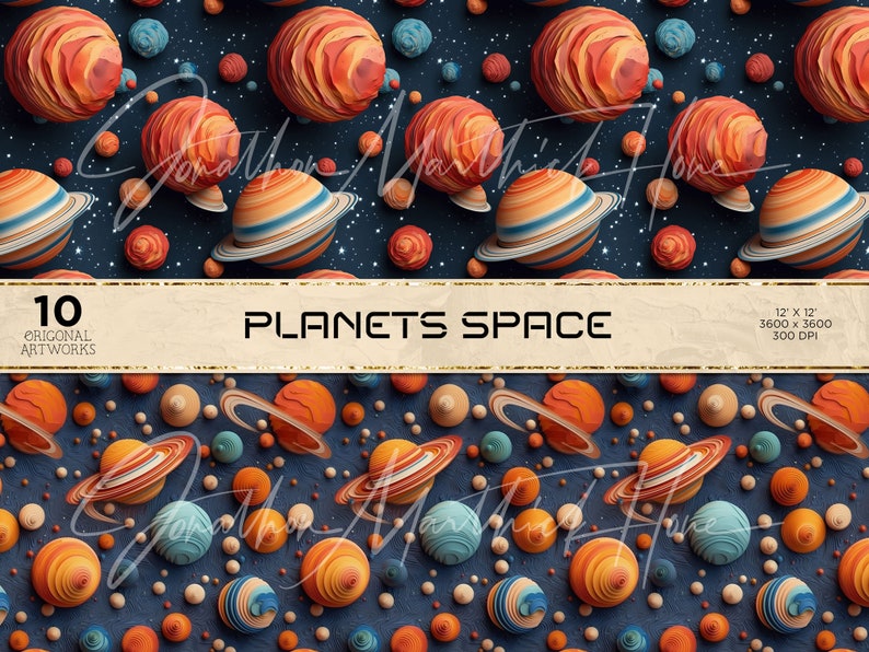 10 Space Planets | Space Background Space Wallpaper Space Seamless ...