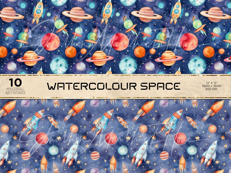 10 Watercolour Space | Space Background Space Wallpaper Space Seamless ...