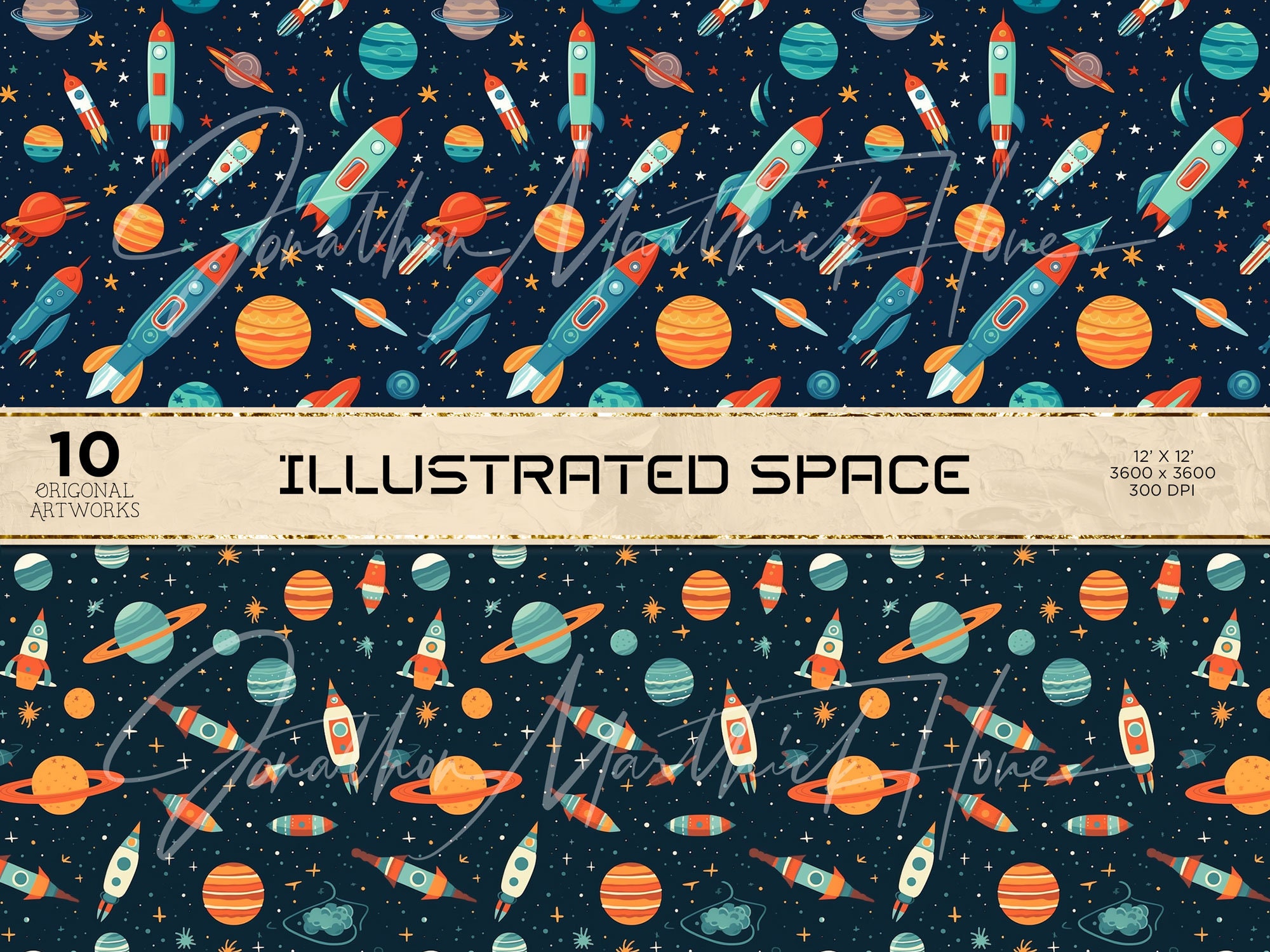 10 Illustrated Space | Space Background Space Wallpaper Space Seamless ...