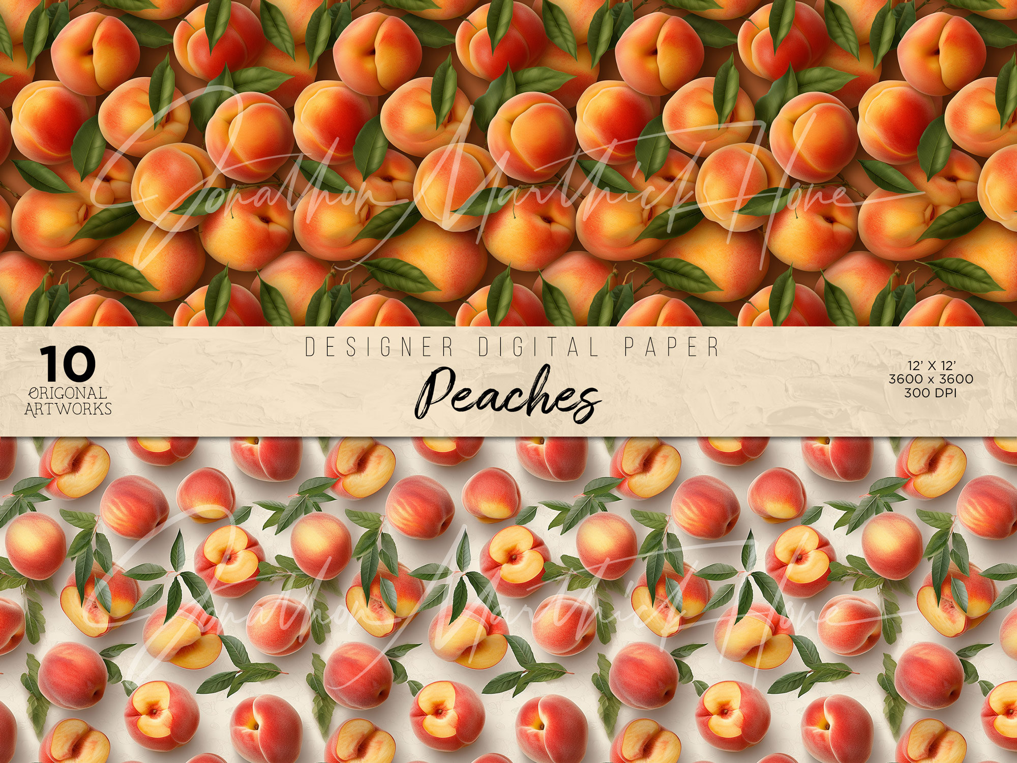 10 Peach Pattern | Peaches Clipart Peach Pattern Peach Digital Paper ...