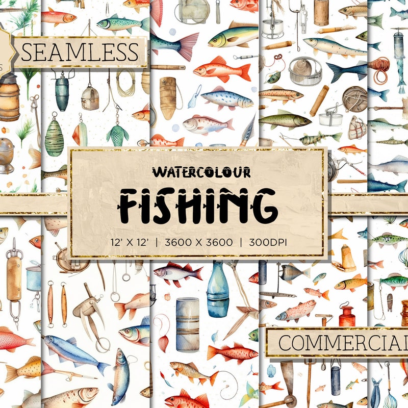 Fishing Pattern - Etsy