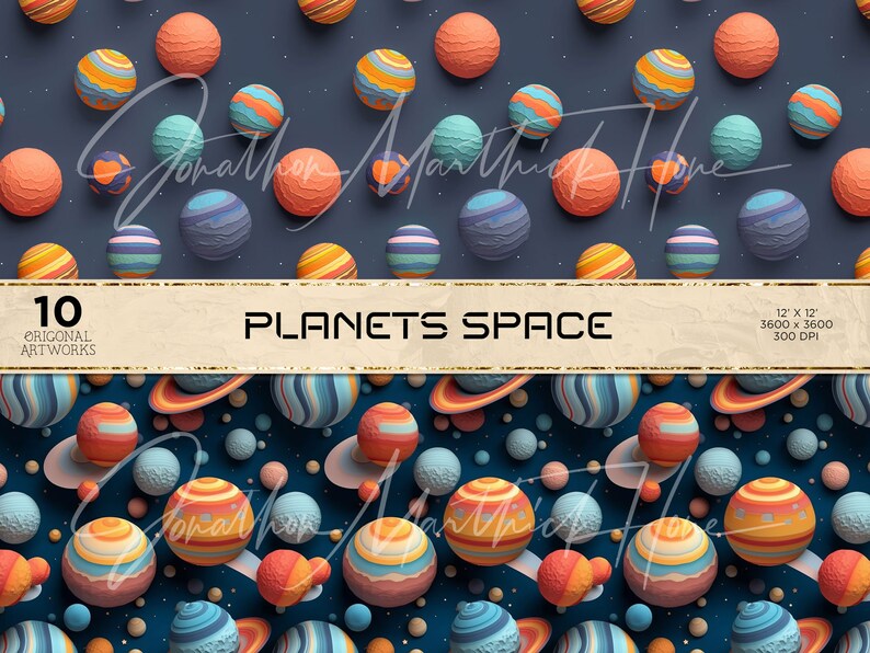 10 Space Planets | Space Background Space Wallpaper Space Seamless ...