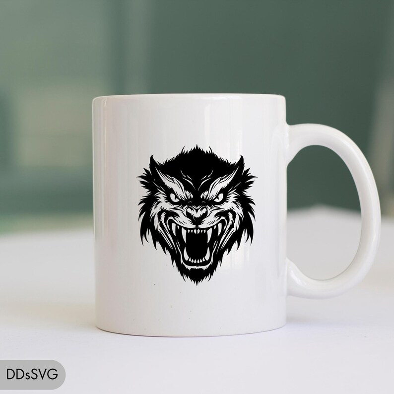 Werewolf SVG Transparent PNG Savage Werewolf SVG Angry - Etsy
