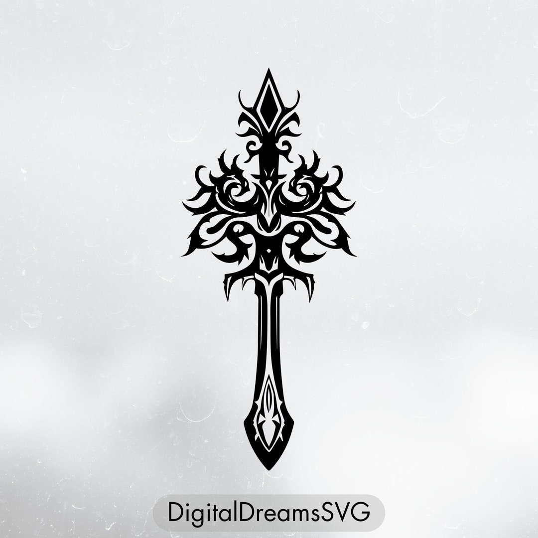 Sword Design SVG Weapon Svg Black Minimalist Blade SVG Awesome Weapon ...