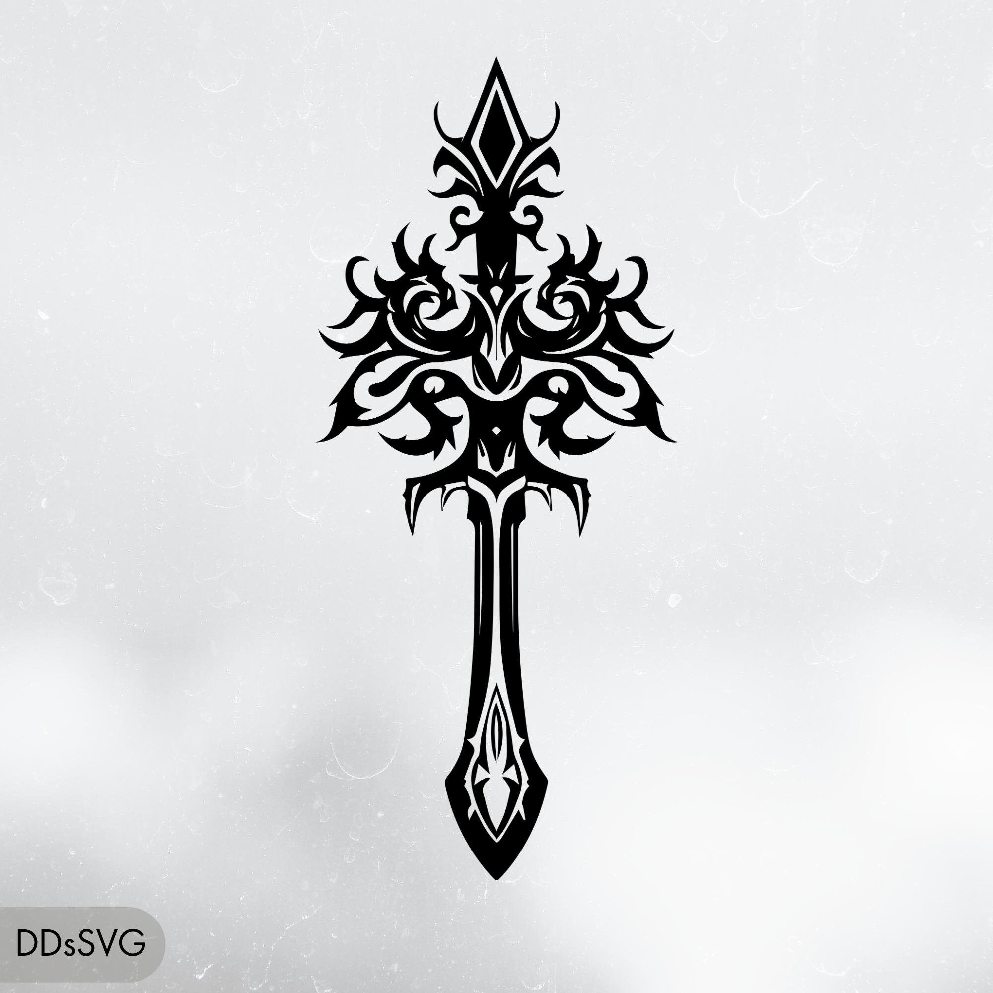 Sword Design SVG Weapon Svg Black Minimalist Blade SVG Awesome - Etsy