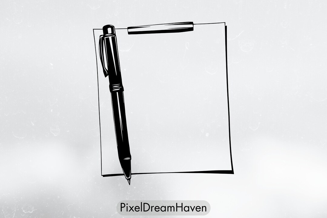 Pen Paper Svg, Pen Paper Png, Pen Paper Clip Art, Pen Paper Graphic ...