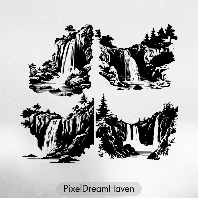 Waterfall Svg - Etsy