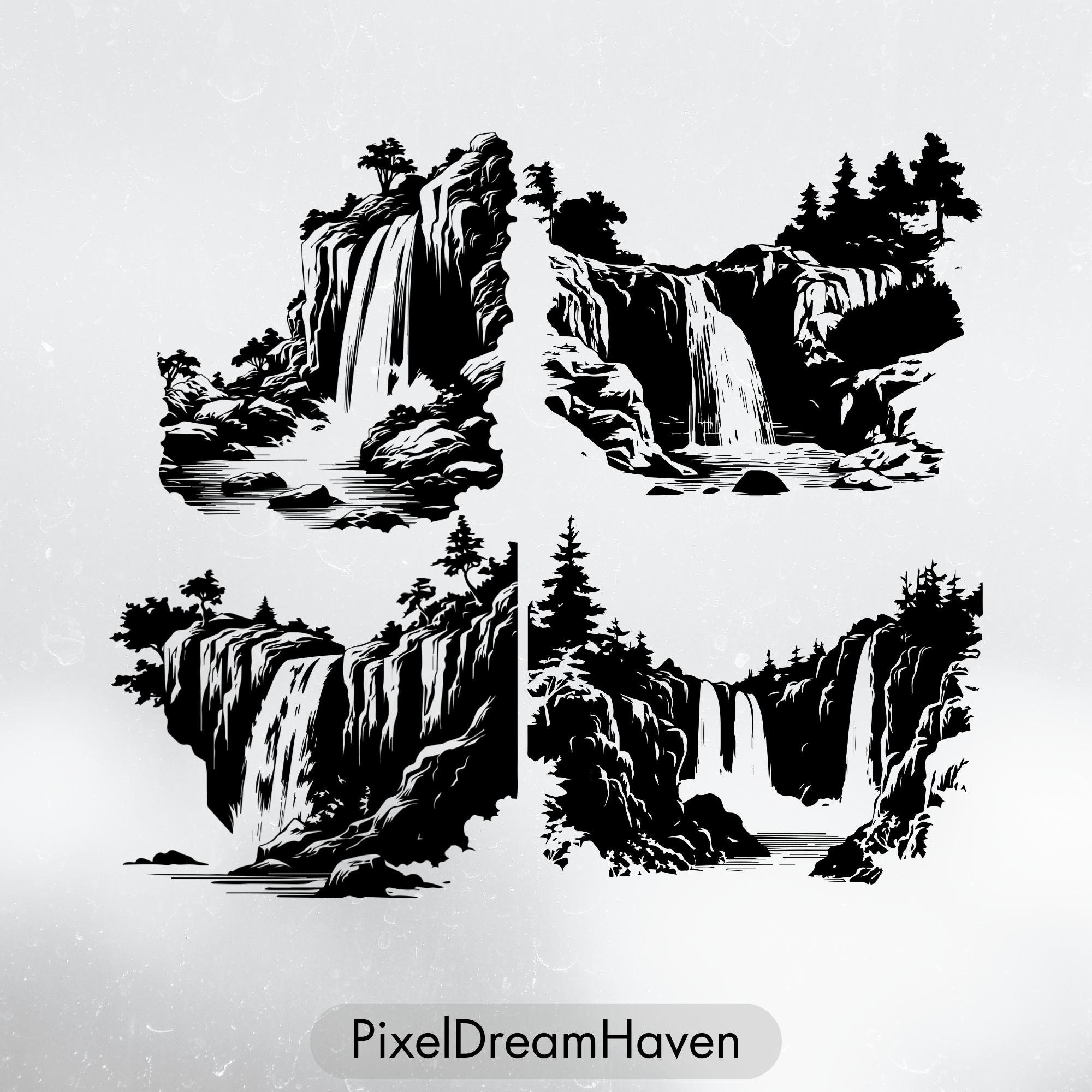 Waterfall Svg, Waterfall Png, Waterfall Clip Art, Waterfall Graphic ...