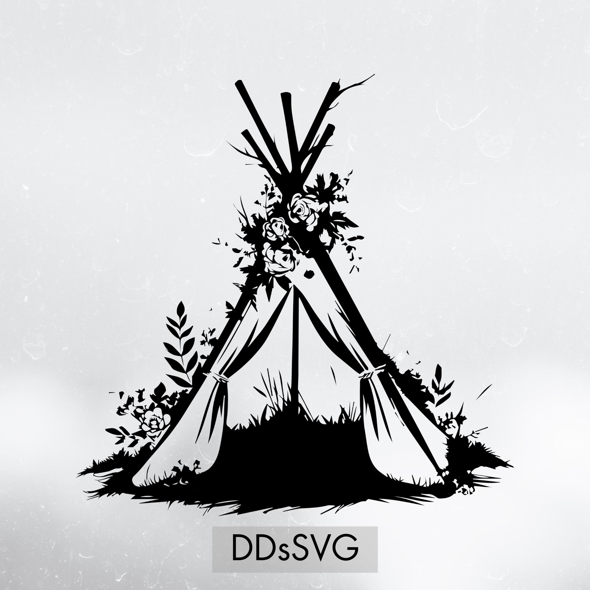 Teepee Svg, Teepee Png, Teepee Clip Art, Teepee Graphic, Teepee Vector ...