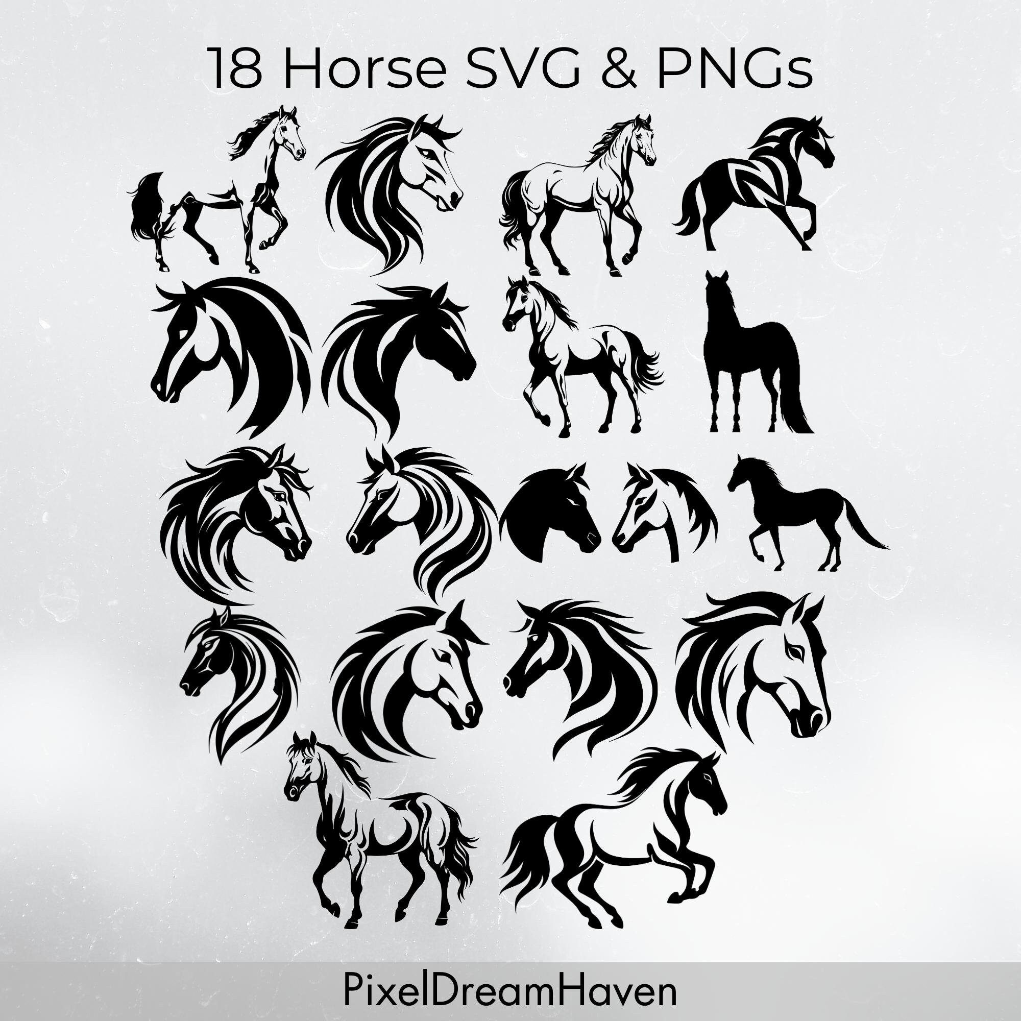 18x HORSES SVG & PNG, Horse Svg, Horse Png, Horse Clip Art, Horse ...
