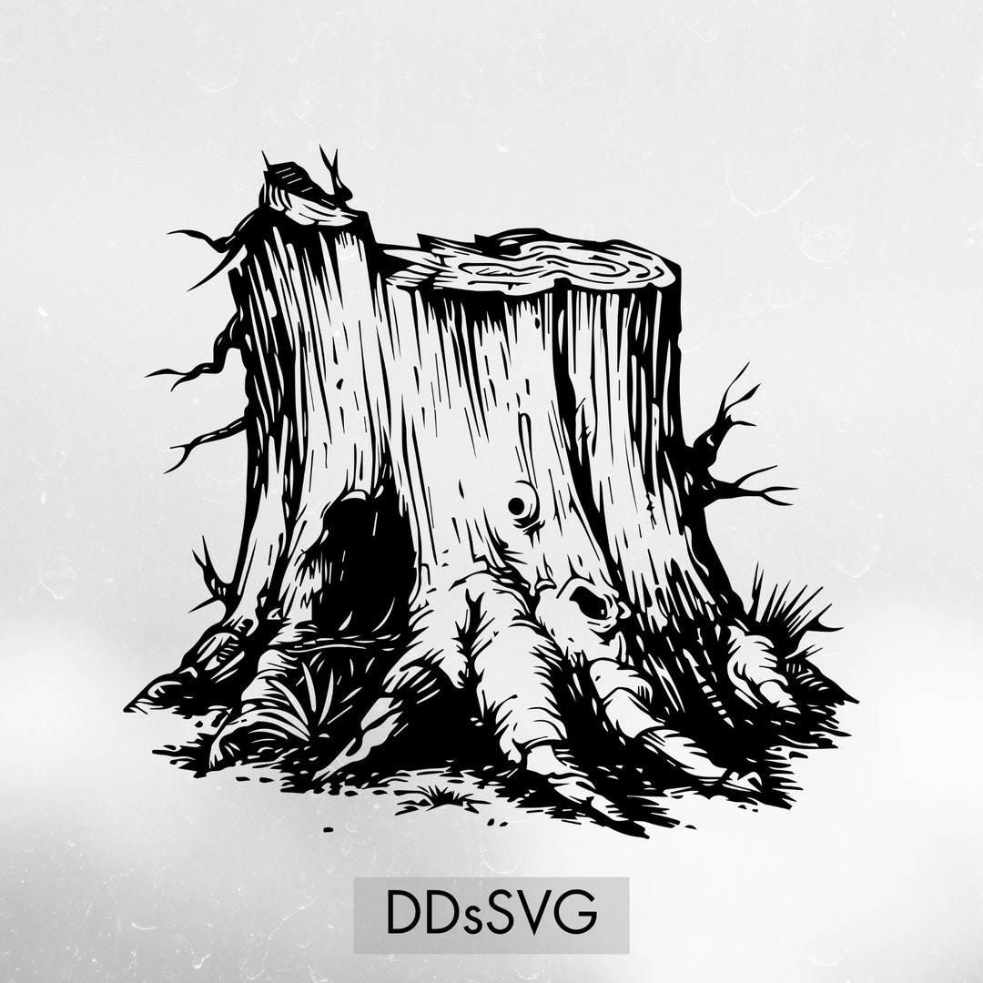 Tree Stump Svg, Tree Stump Png, Tree Stump Clip Art, Tree Stump Graphic ...