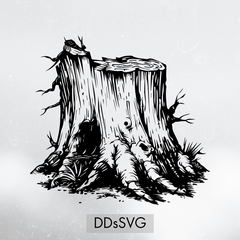 Tree Stump Svg, Tree Stump Png, Tree Stump Clip Art, Tree Stump Graphic ...