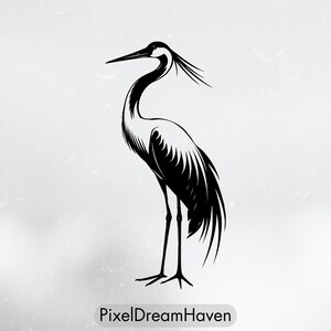 Crane Svg, Crane Png, Crane Clip Art, Crane Graphic, Crane Vector ...