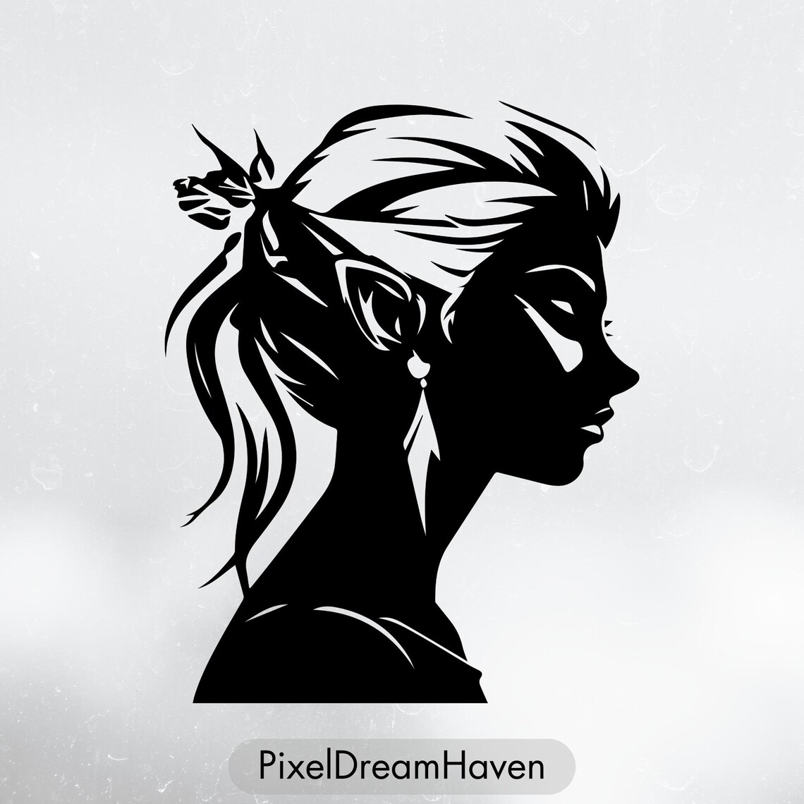 Female Elf Svg, Female Elven Png, Fantasy Clip Art, Female Character ...