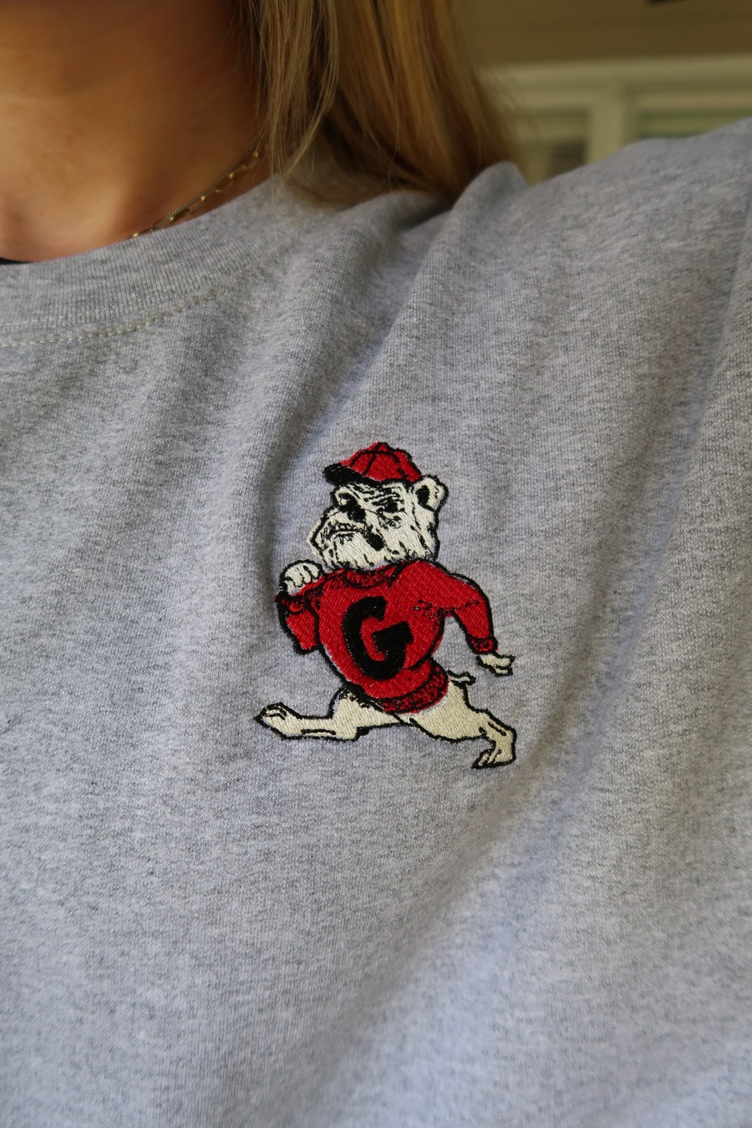 Vintage Georgia Bulldog Embroidered Sweatshirt - Etsy