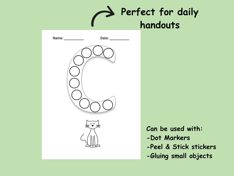 Alphabet Do-a-dot Activity Pages, Dot Marker Preschool Activity ...