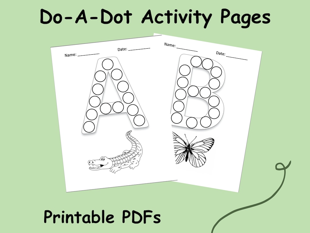 Alphabet Do-a-dot Activity Pages, Dot Marker Preschool Activity ...