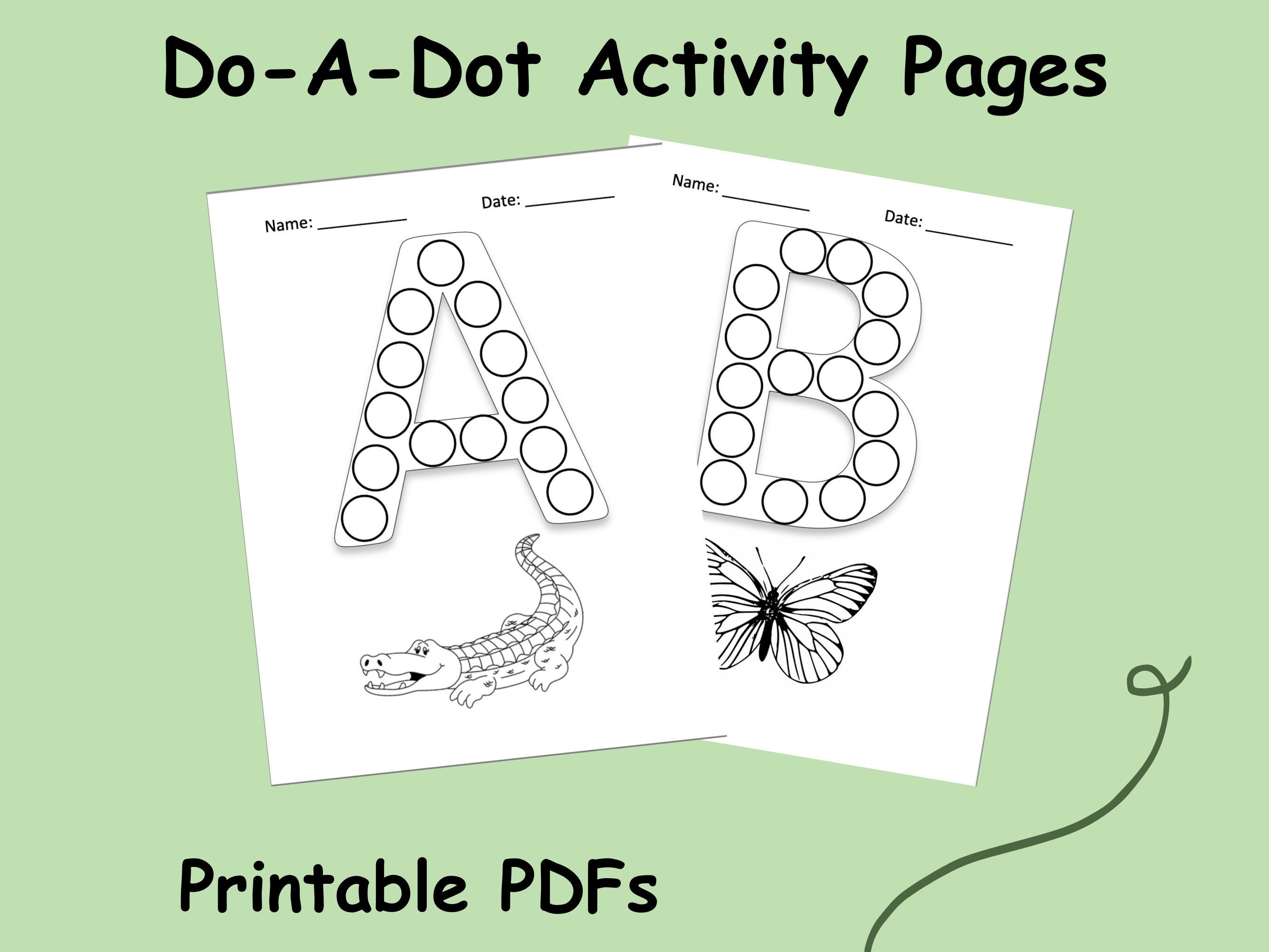 Alphabet Do-a-dot Activity Pages, Dot Marker Preschool Activity ...