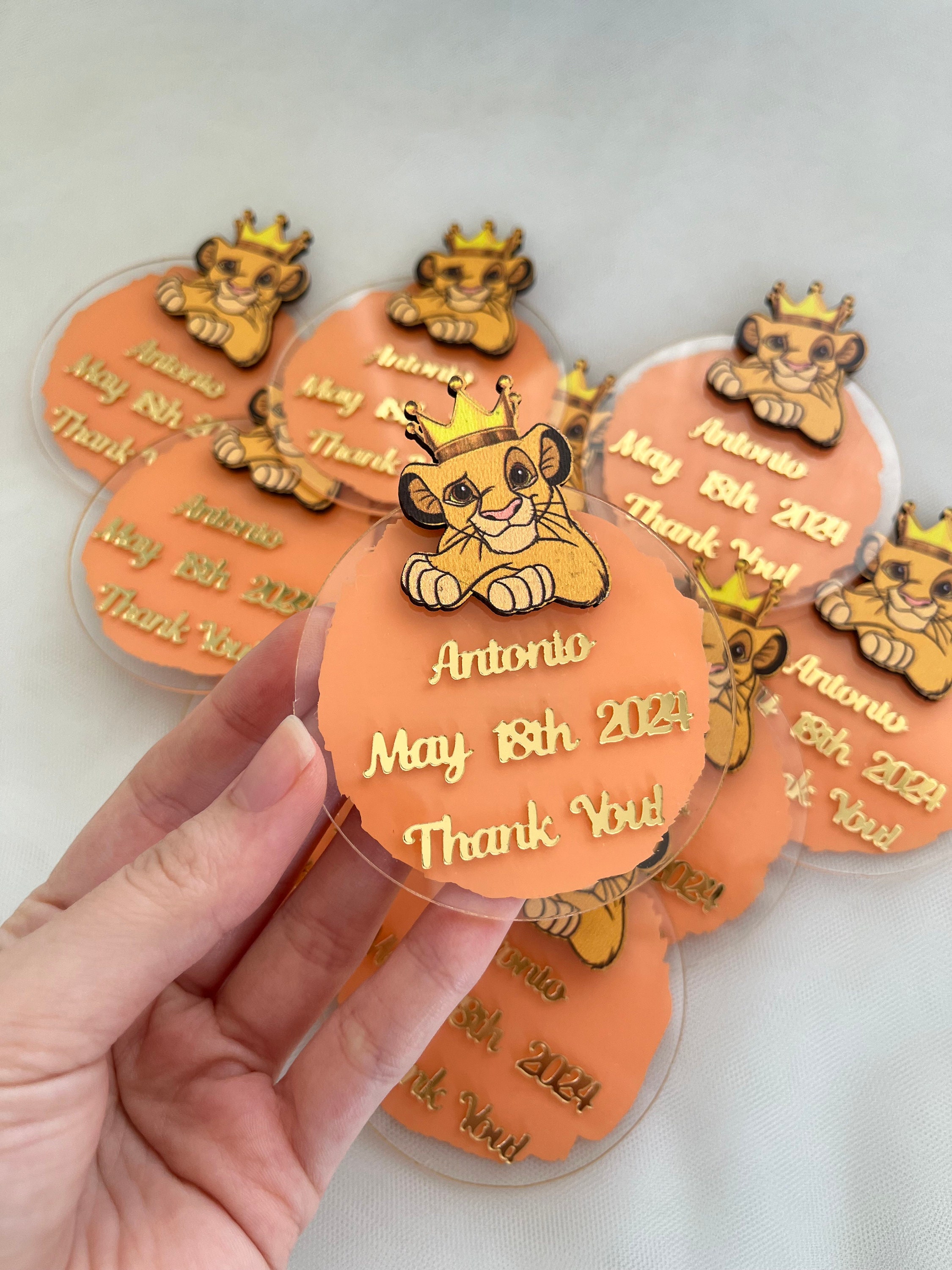 Simba Magnets, Baby Favours, Simba Consept Birthday Gifts, Lion King ...